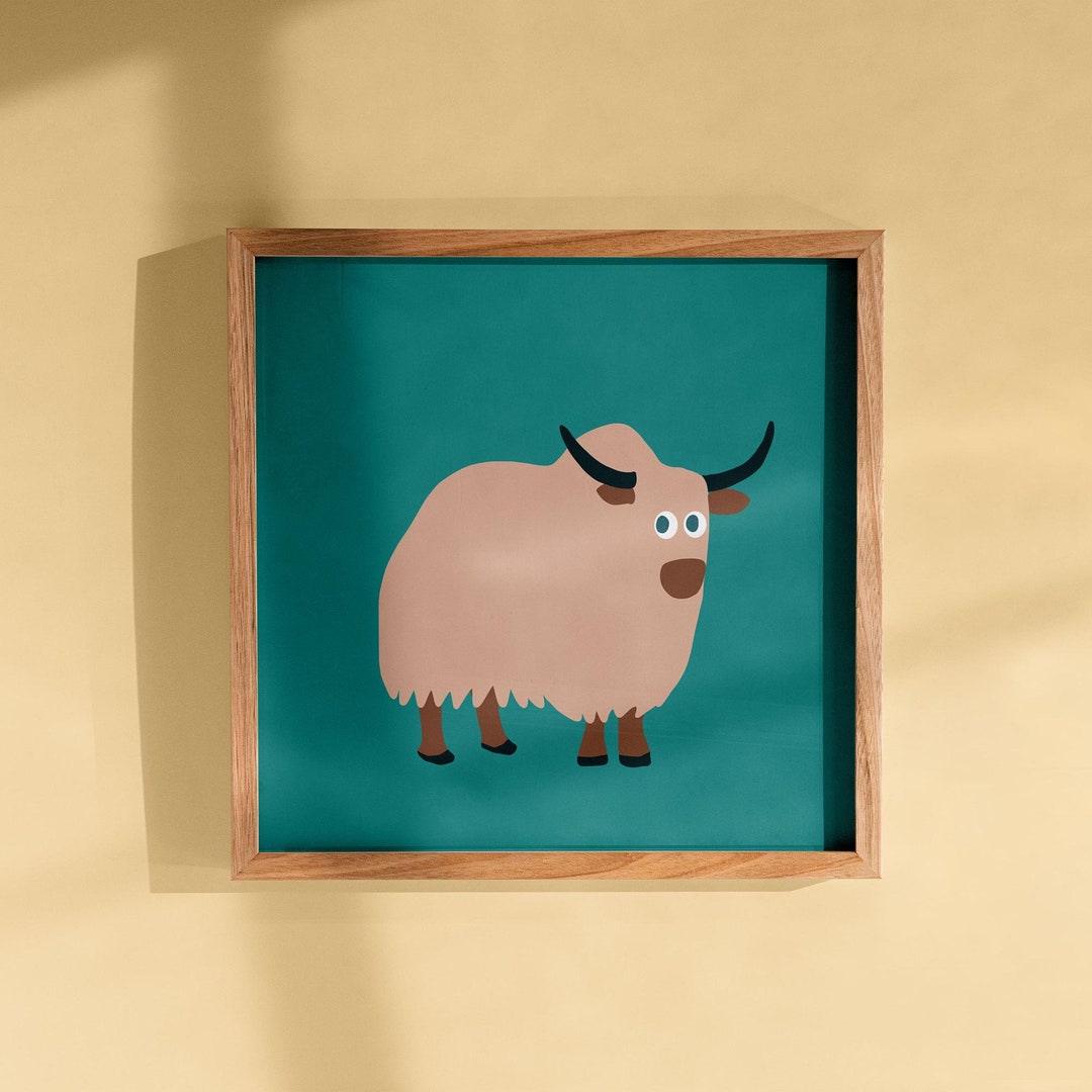 YAK Poster for Kids Room Decor Printed in Sustainable Paper. Children ...