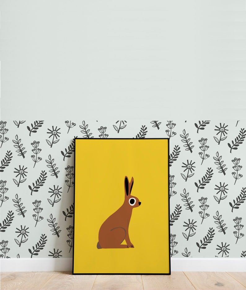 Musk Ox poster for kids room decor printed in sustainable | Etsy