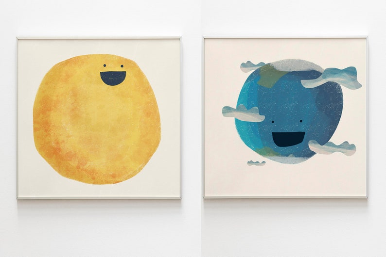 Lámina del sol para decoración infantil. - Etsy España