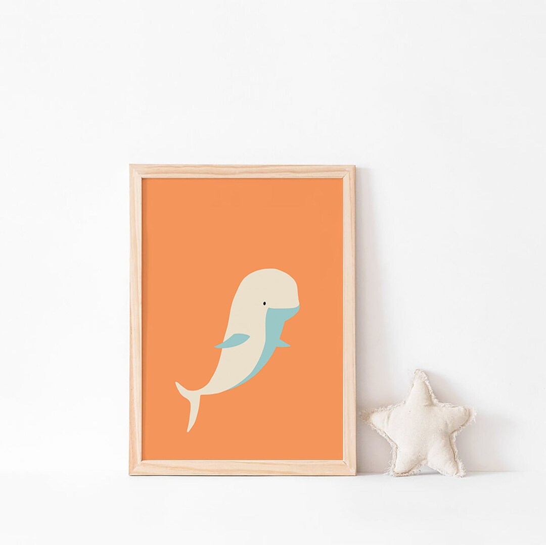 BELUGA Whale Poster for Kids Room Decor Printed in Sustainable Paper ...