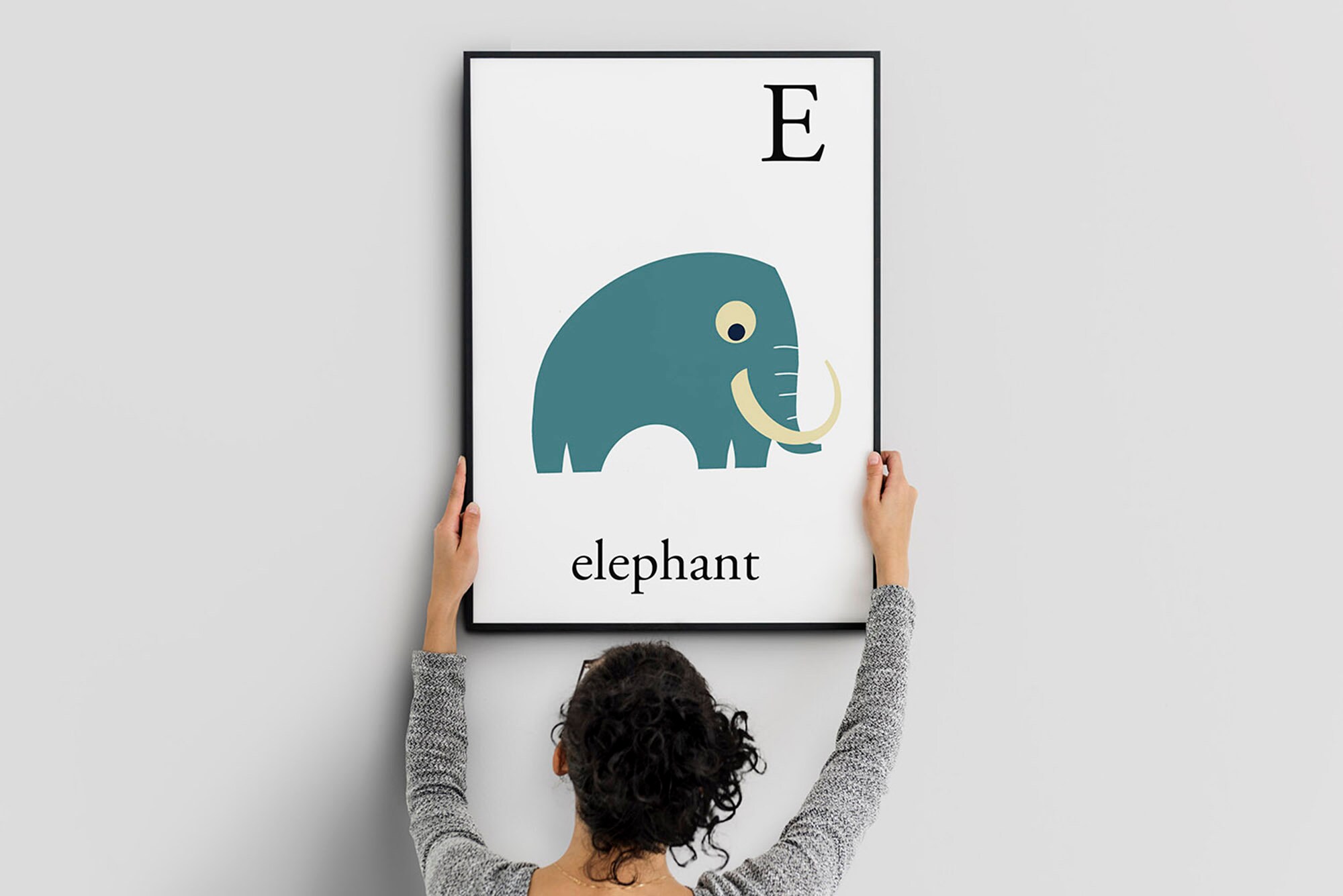 Elephant Alphabet Print. Animals prints for kids room. Toddler | Etsy