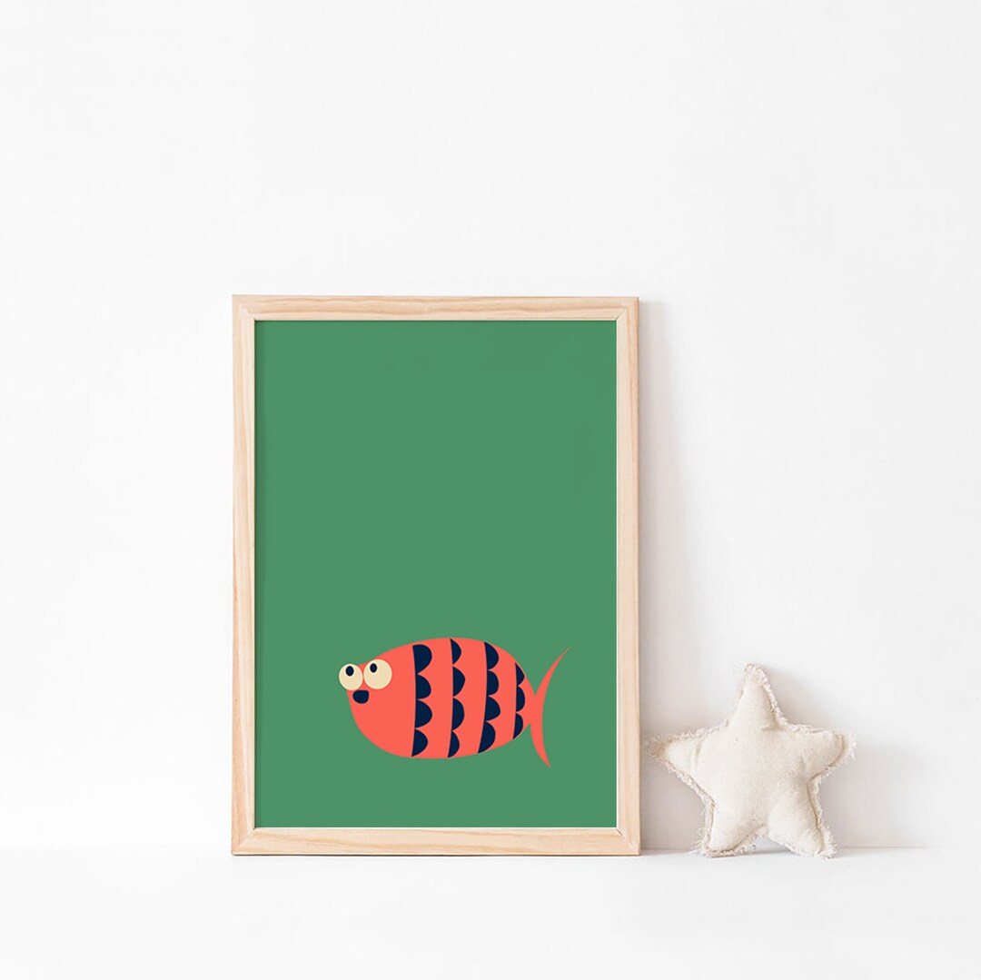 CORAL REEF FISH Poster for Kids Room Decor Printed in Sustainable Paper ...