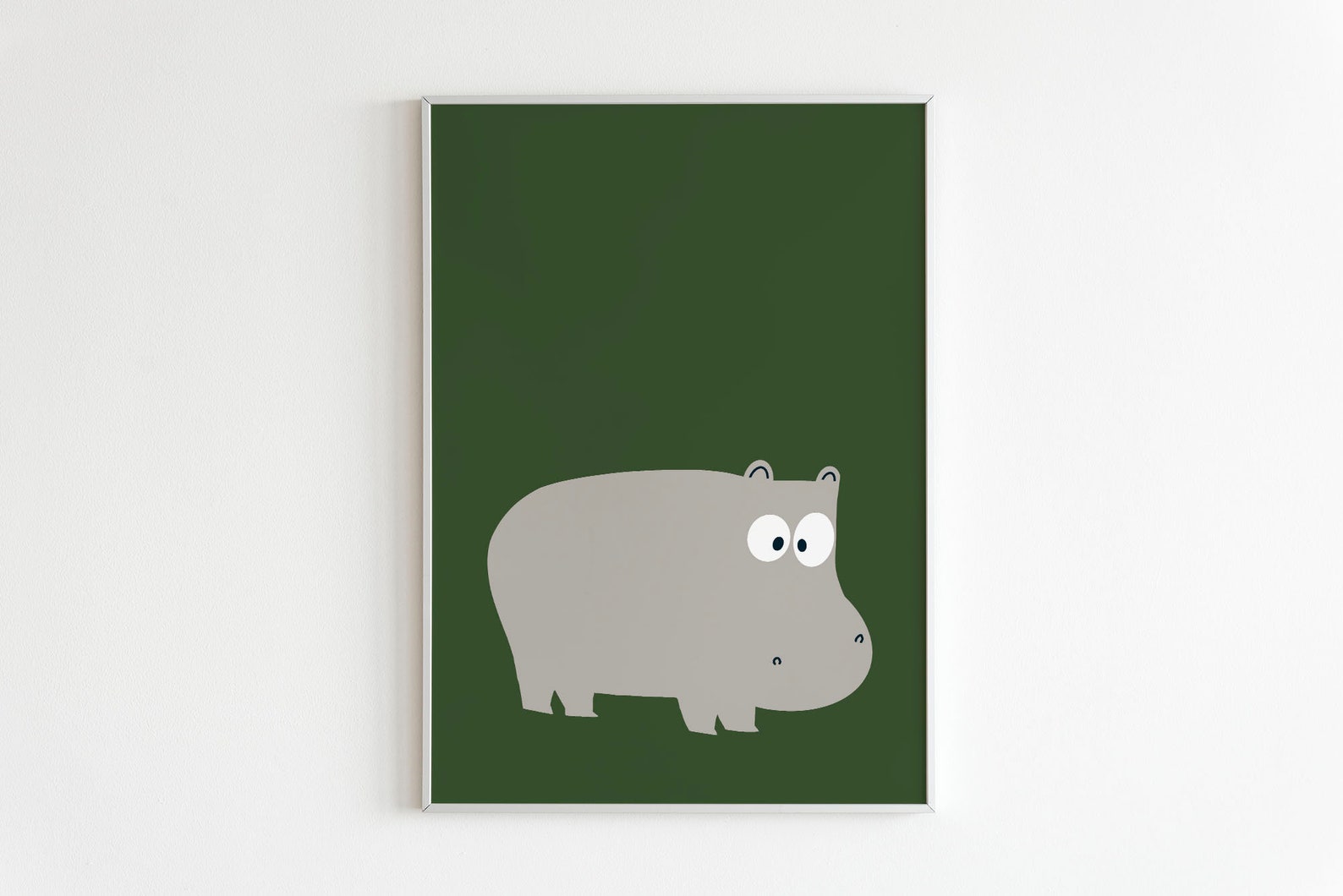 HIPPO Poster for Kids Room Decor Printed in Sustainable Paper. - Etsy