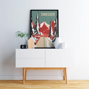Sweden and Iceland Set of Posters. Scandinavia Panels for Living Room ...