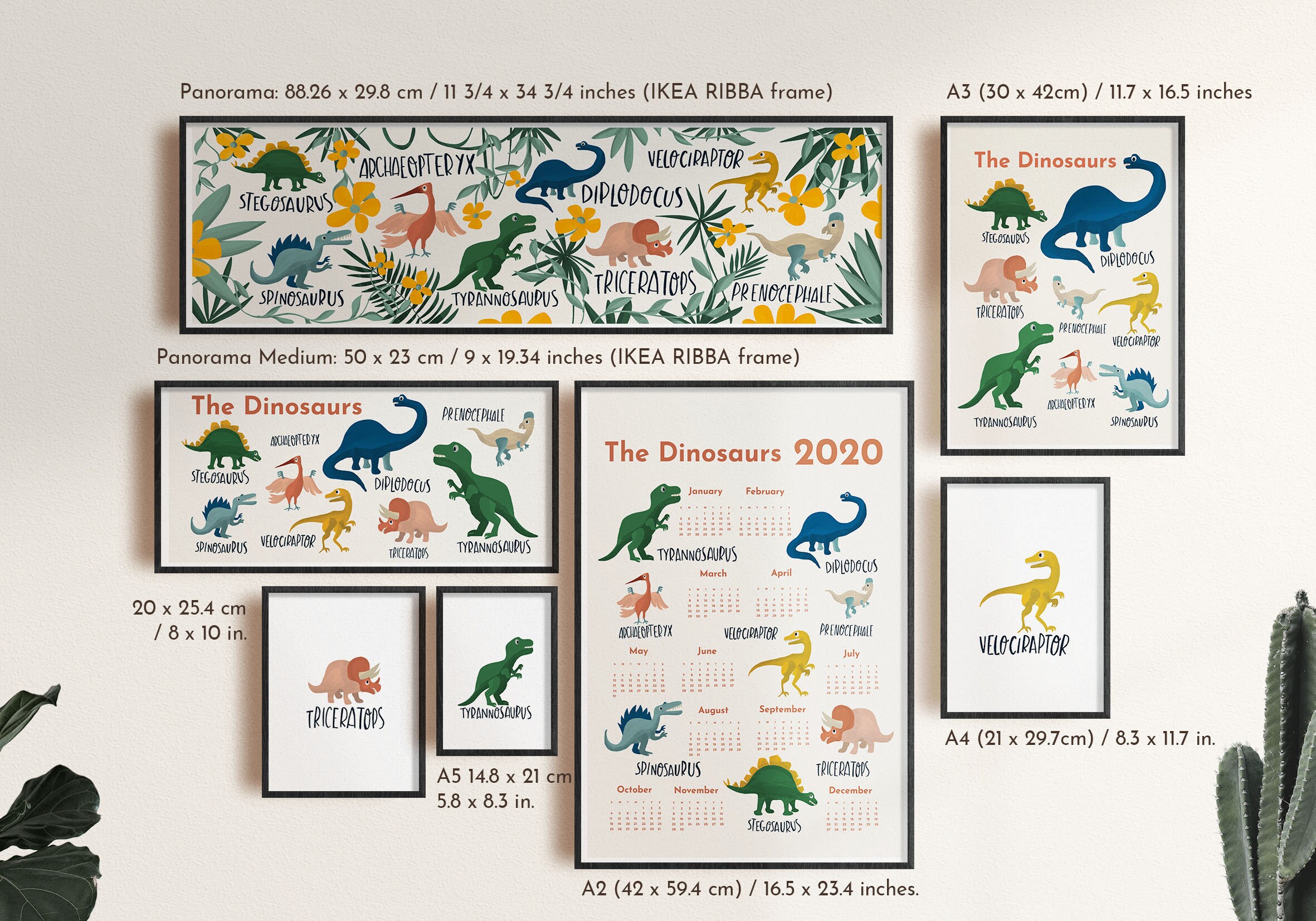 Velociraptor Print for Kids Room Wall Decor and Homeschool. | Etsy