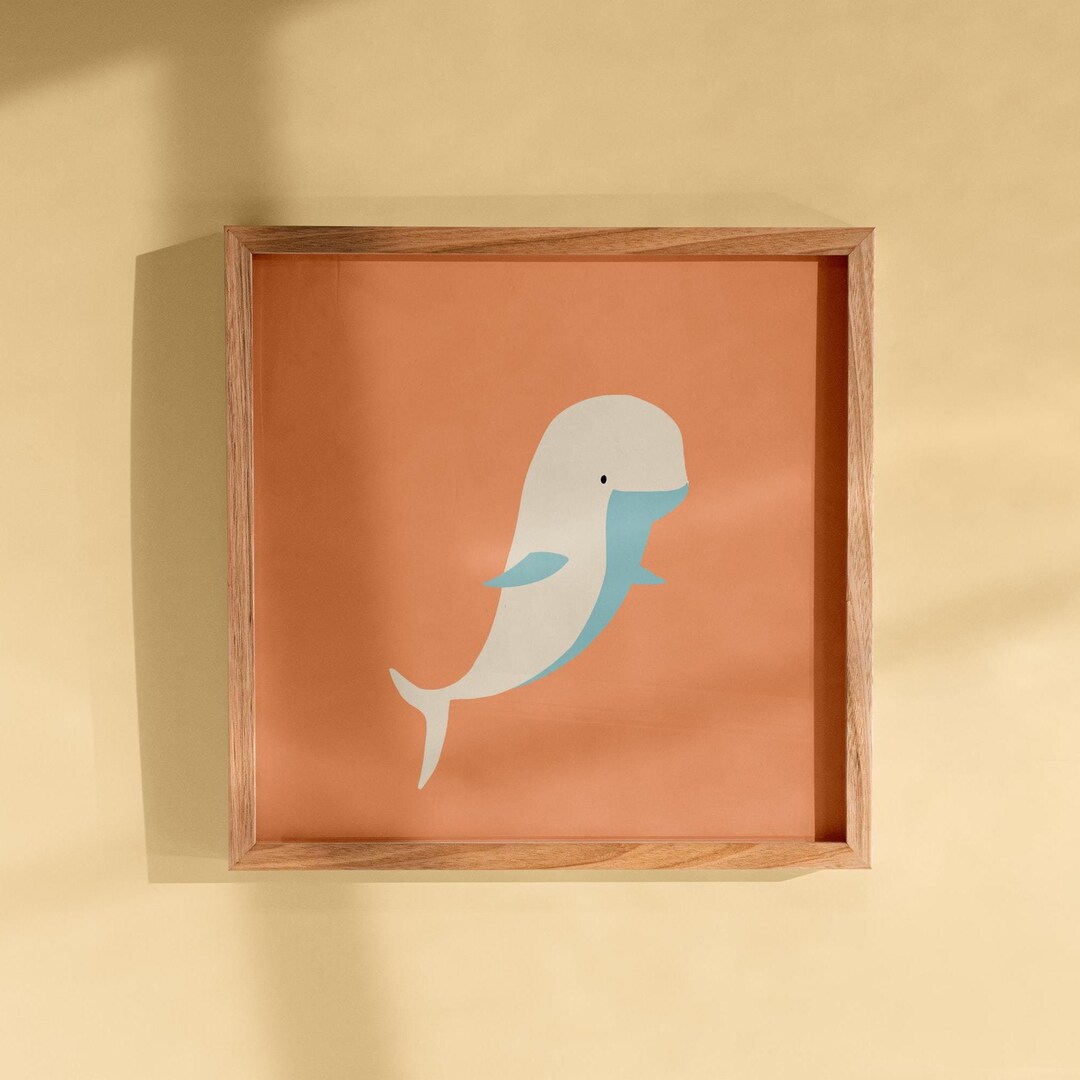 BELUGA Whale Poster for Kids Room Decor Printed in Sustainable Paper ...