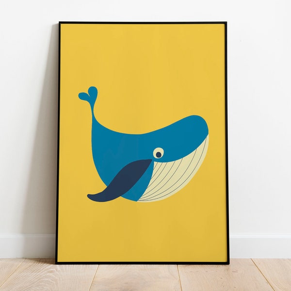 Whale Poster - Etsy