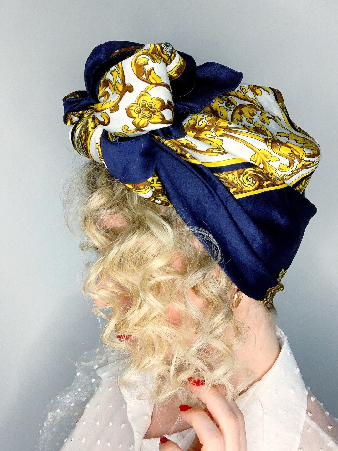 Pañuelo Estilo Vintage The Blue Palace - Etsy España