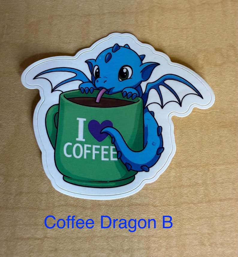 Book Dragon Sticker | Choose From 10 Fantasy Designs | Vinyl Decal for ...