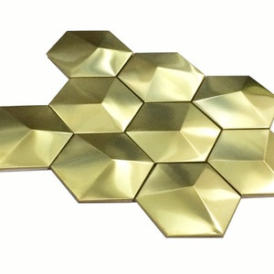 Gold Stainless Steel Accent Tile, Xgmt002-11.4"x11.4" per Sheet, Big ...