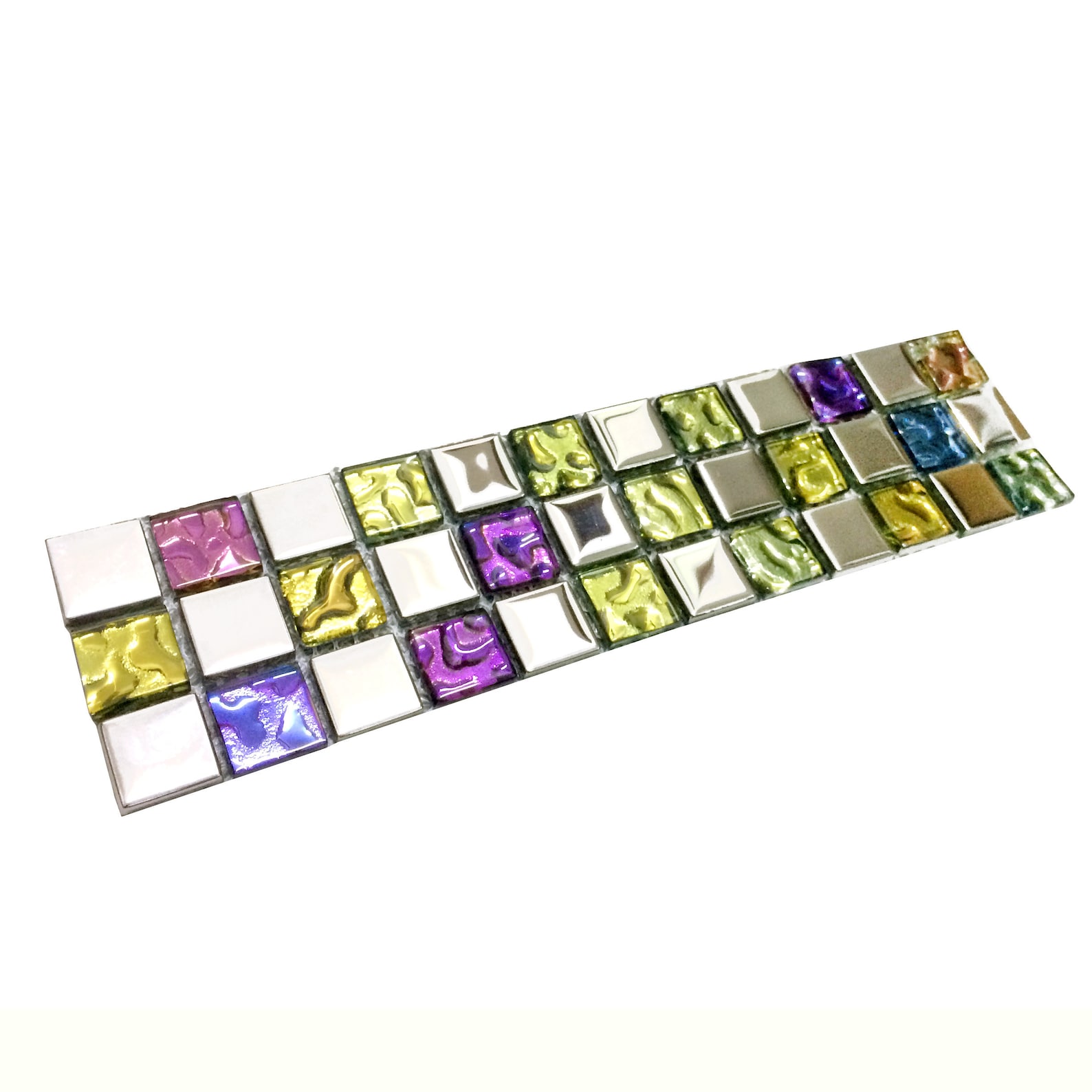 Multicolor Glass Backsplash Tile, D151-11.5x11.5x5/32 per Sheet ...