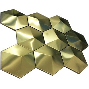Gold Stainless Steel Accent Tile, Xgmt002-11.4"x11.4" per Sheet, Big ...