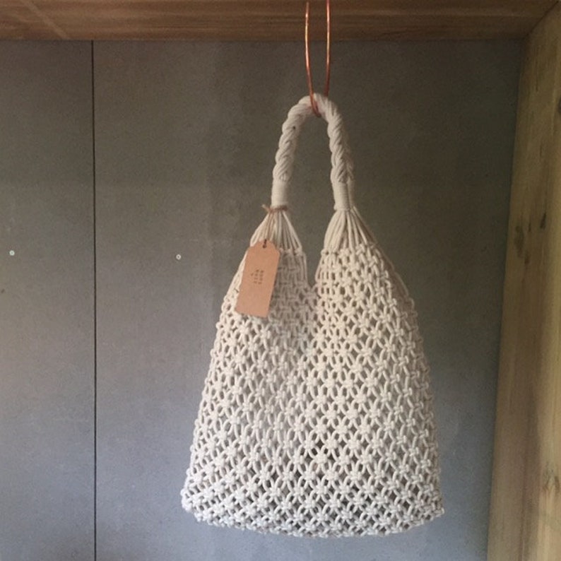 White / Macrame Bag / Boho Bags / Shopper Bags / Tote Shopper - Etsy