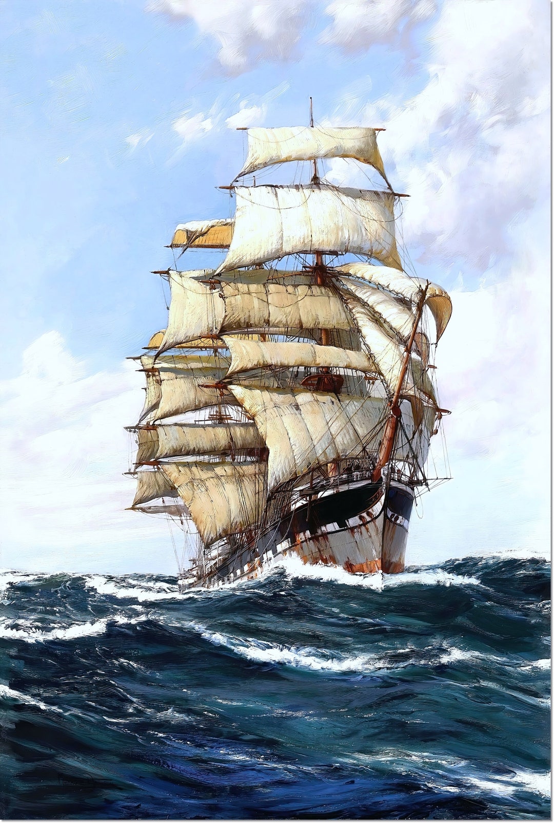 Stretched Canvas - the Lofty Clipper, Clan Macfarlane Painting by ...