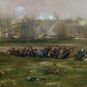 A Fragment From the Panorama of the Battle of Champigny Painting by ...