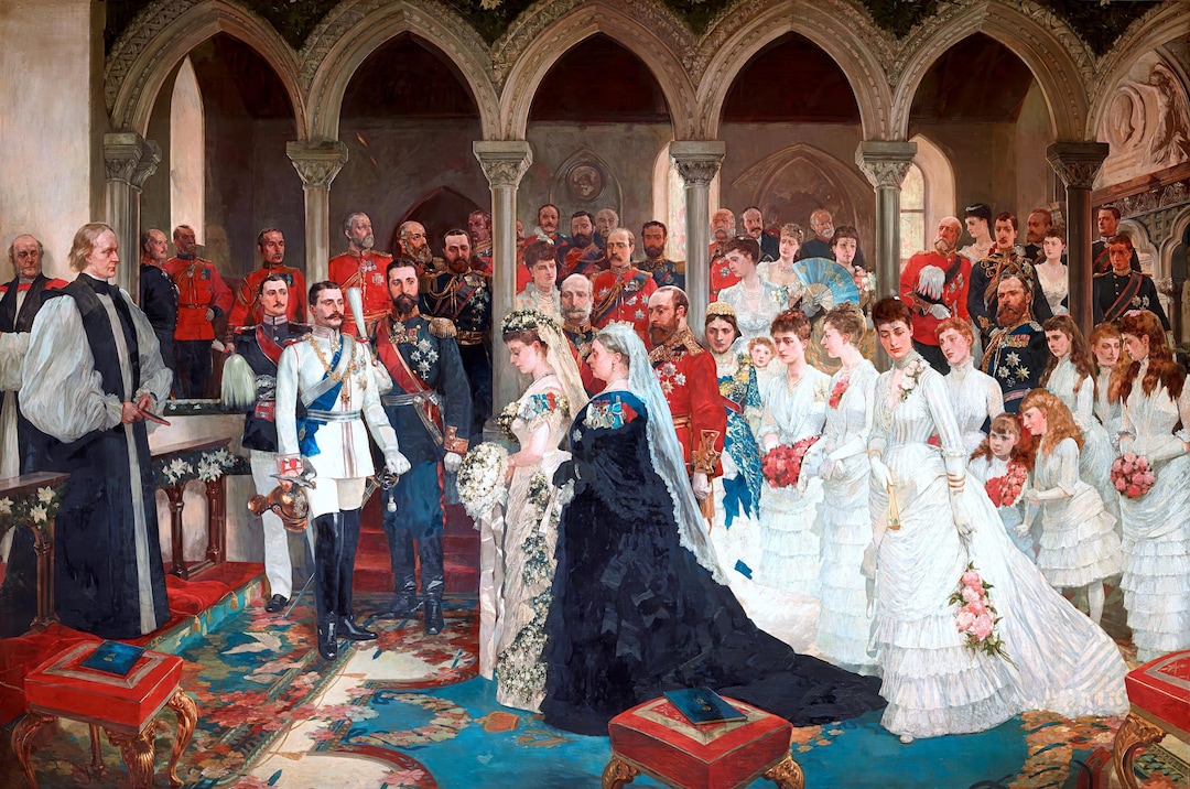 The Marriage of Princess Beatrice, 23rd July 1885 Painting by Richard ...