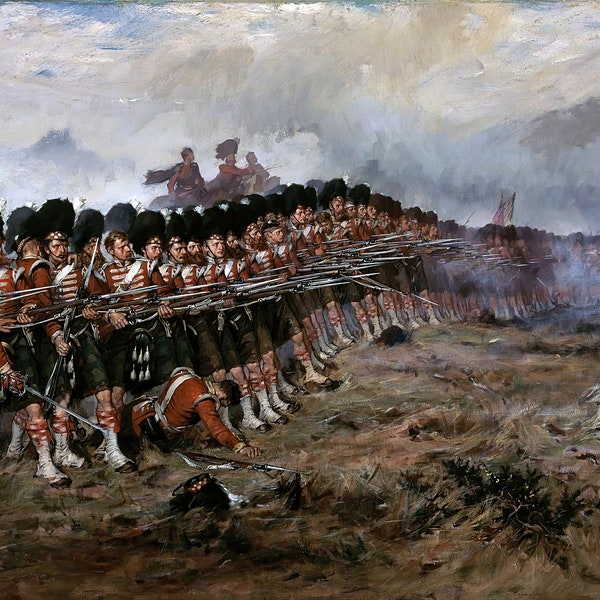 Thin Red Line Painting - Etsy Ireland