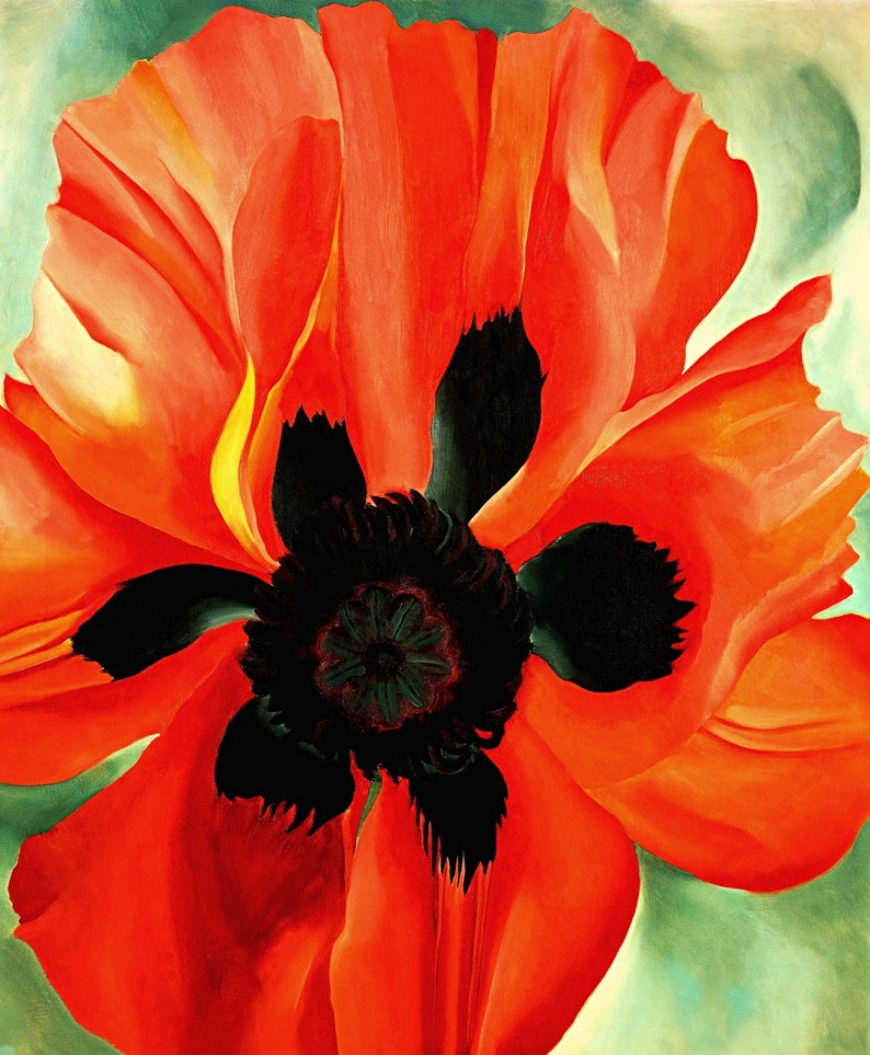 Red Poppy No. VI Painting by Georgia O'keeffe - Etsy