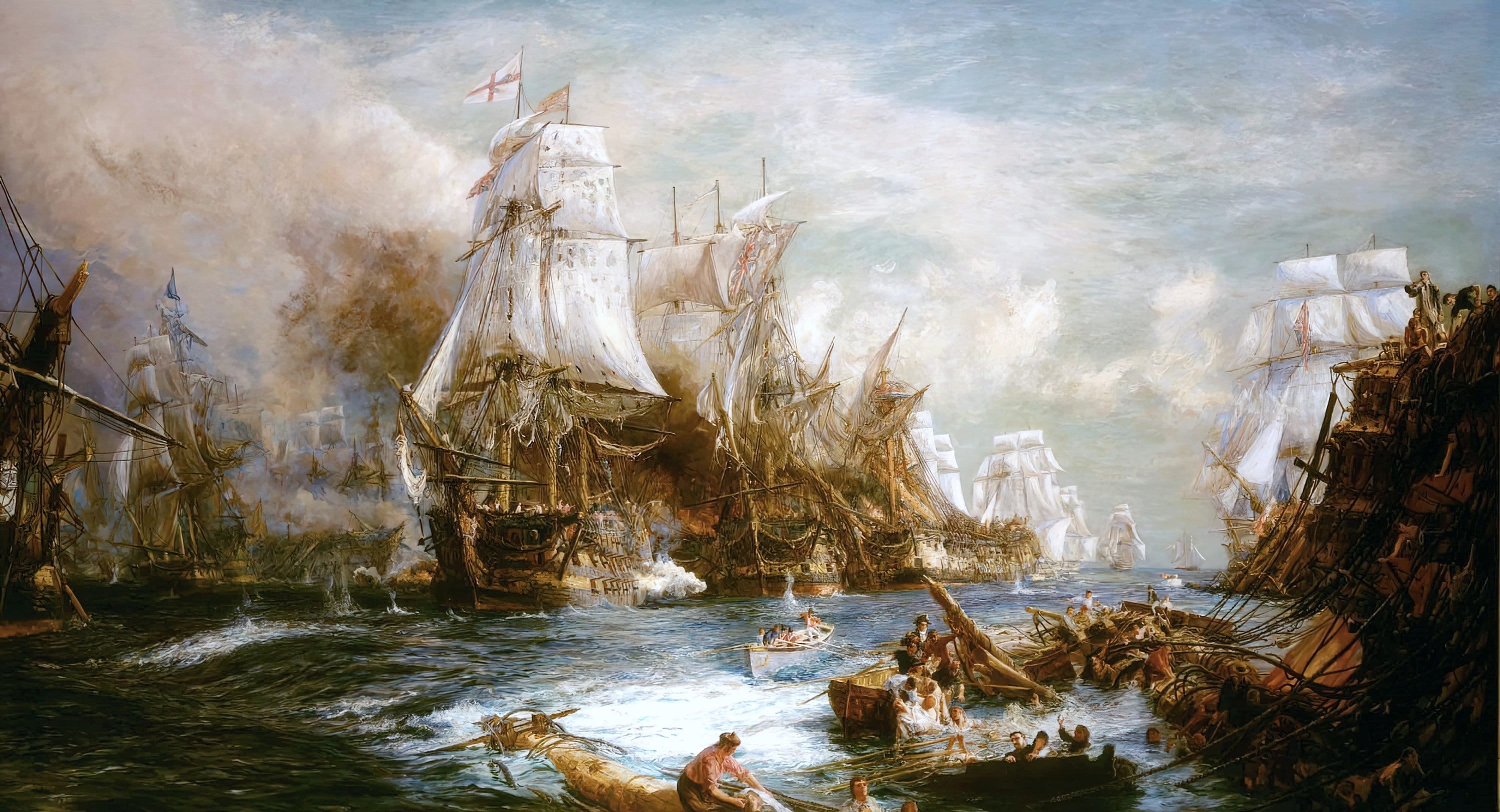 Battle Of Trafalgar Painting
