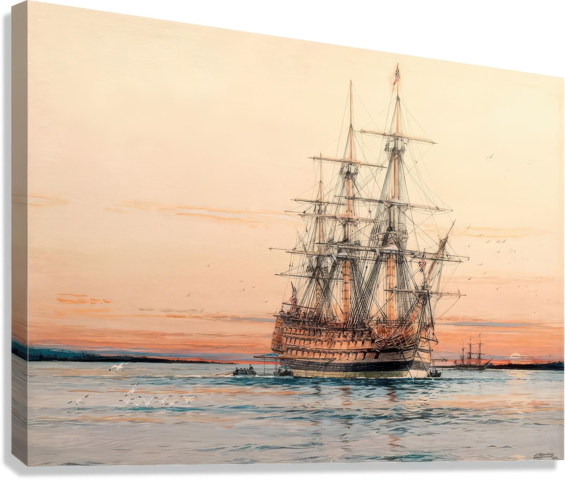 Jack Spurling H.M.S. Sandwich Painting Reproduction – Giclee Canvas ...