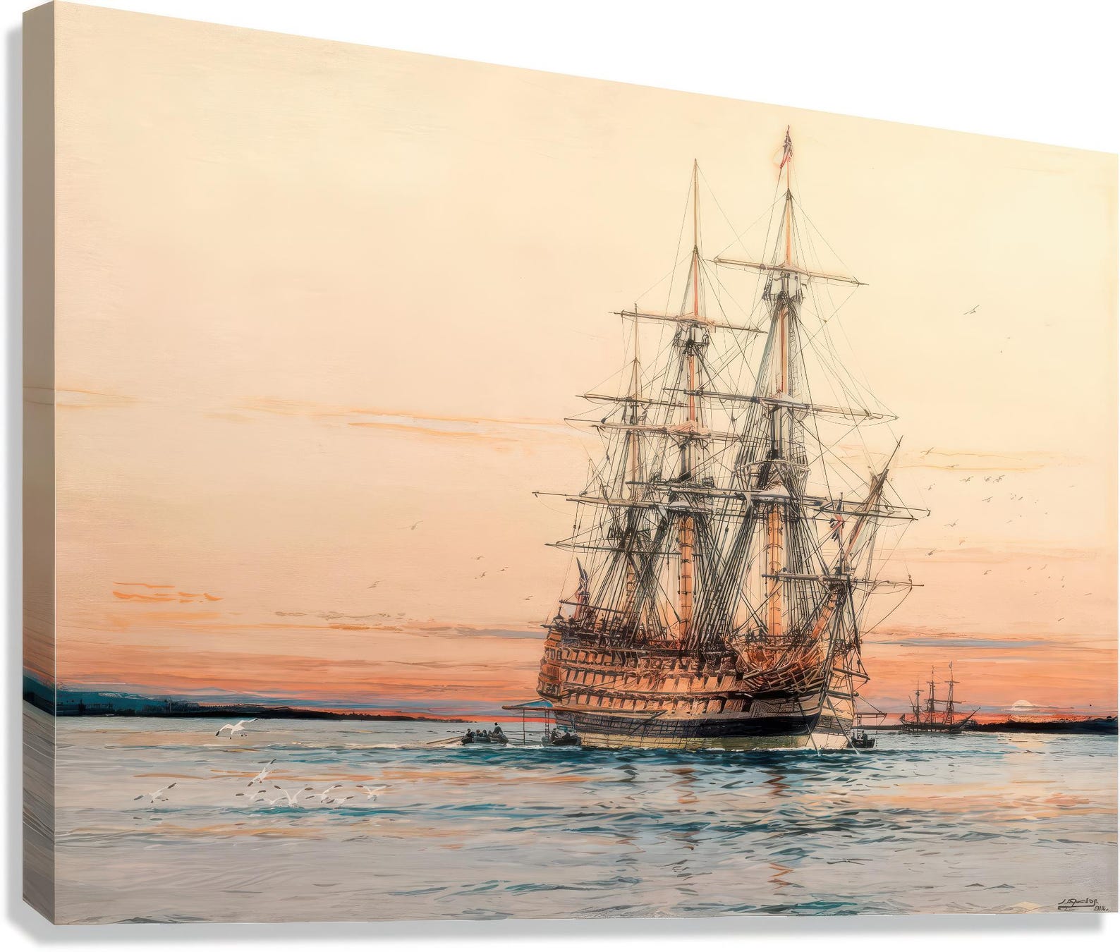Jack Spurling H.M.S. Sandwich Painting Reproduction – Giclee Canvas ...