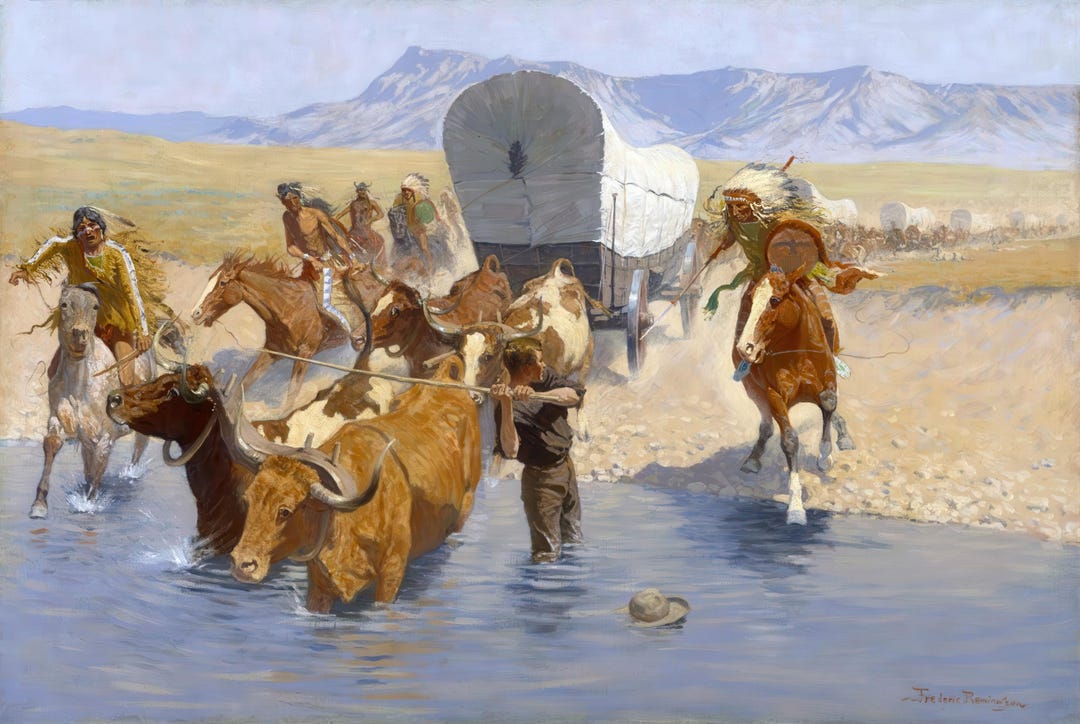 Frederic Remington Emigrants Painting Reproduction – Giclée Canvas ...