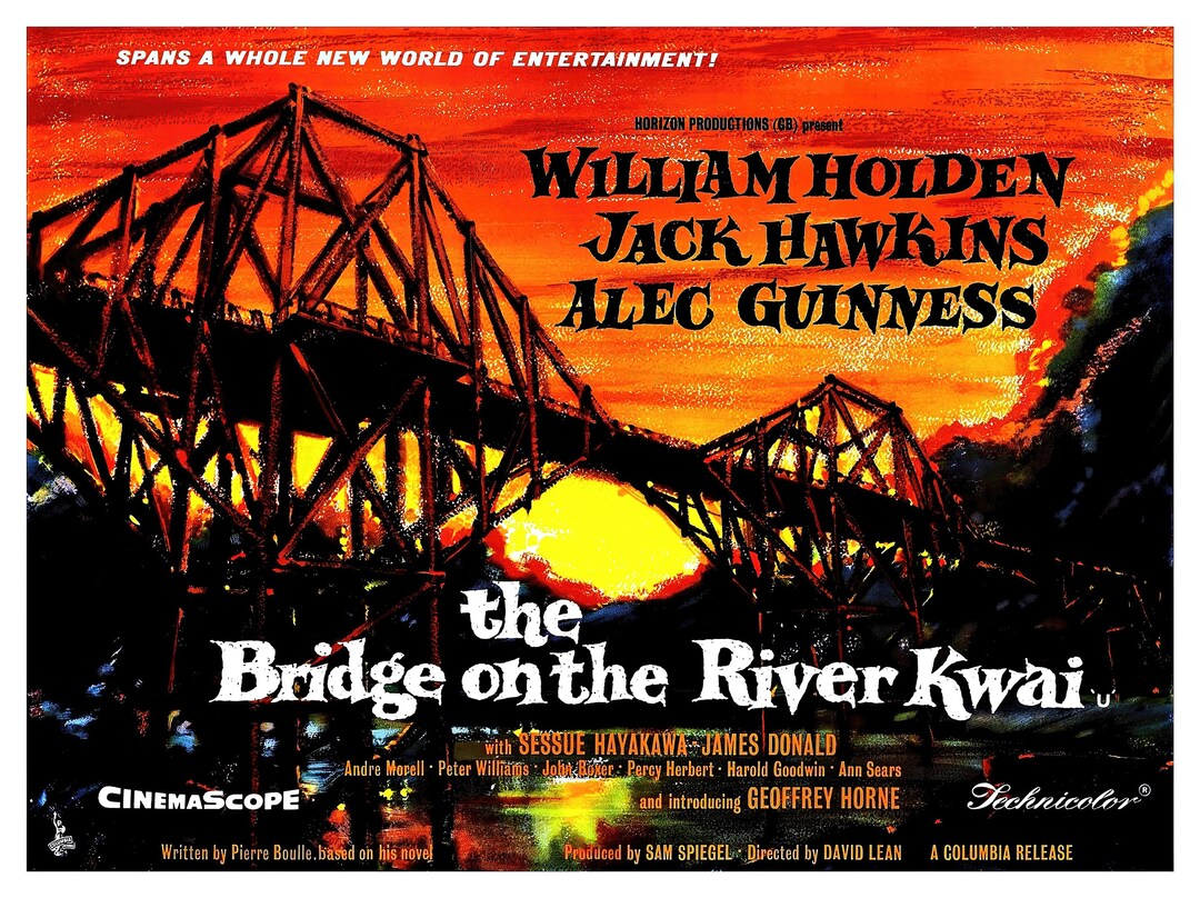 The Bridge on the River Kwai William Holden Vintage Movie Poster ...