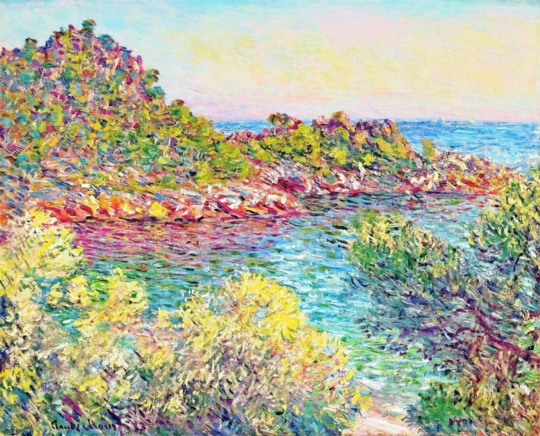 Landscape Near Monte Carlo Painting by Claude Oscar Monet Reproduction ...