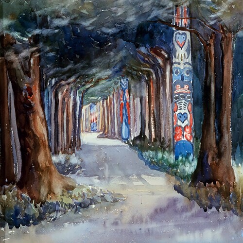 Red Cedar Painting by Emily Carr Art Reproduction - Etsy