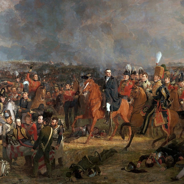 Battle of Waterloo Painting - Etsy