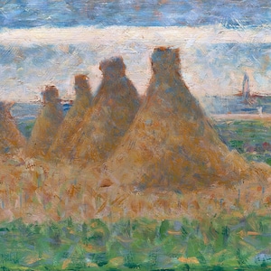 Haystacks Painting by Georges Seurat Reproduction - Etsy