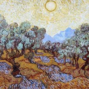 Olive Trees Painting by Vincent Van Gogh Reproduction - Etsy
