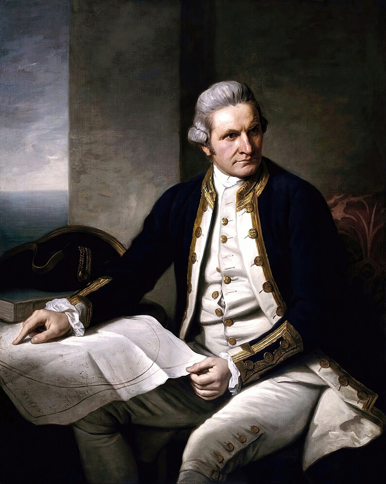 Portrait of Captain James Cook Painting by Nathaniel Dance Art - Etsy