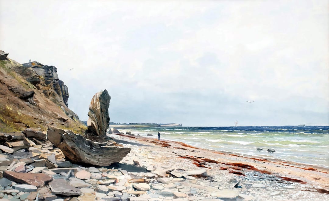 Anna Palm De Rosal View Towards High Cliff Painting Reproduction ...