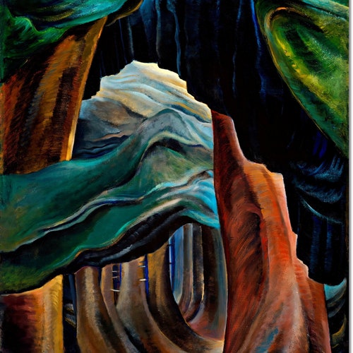 Red Cedar Painting by Emily Carr Art Reproduction - Etsy
