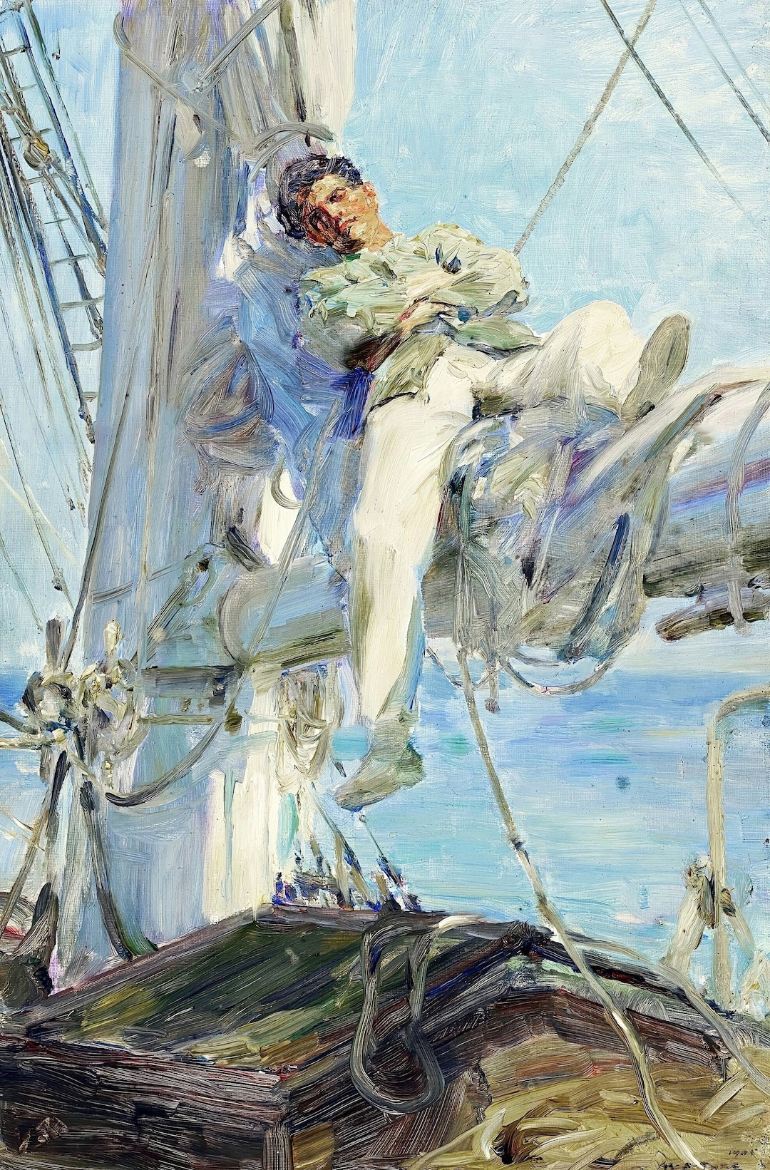 Sleeping Sailor Painting by Henry Scott Tuke Art Reproduction - Etsy