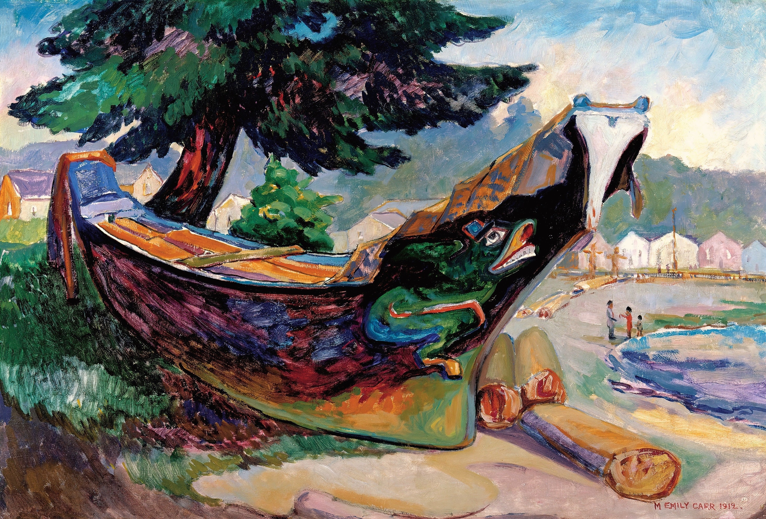 First Nations War Canoe Alert Bay Painting by Emily Carr Art - Etsy UK
