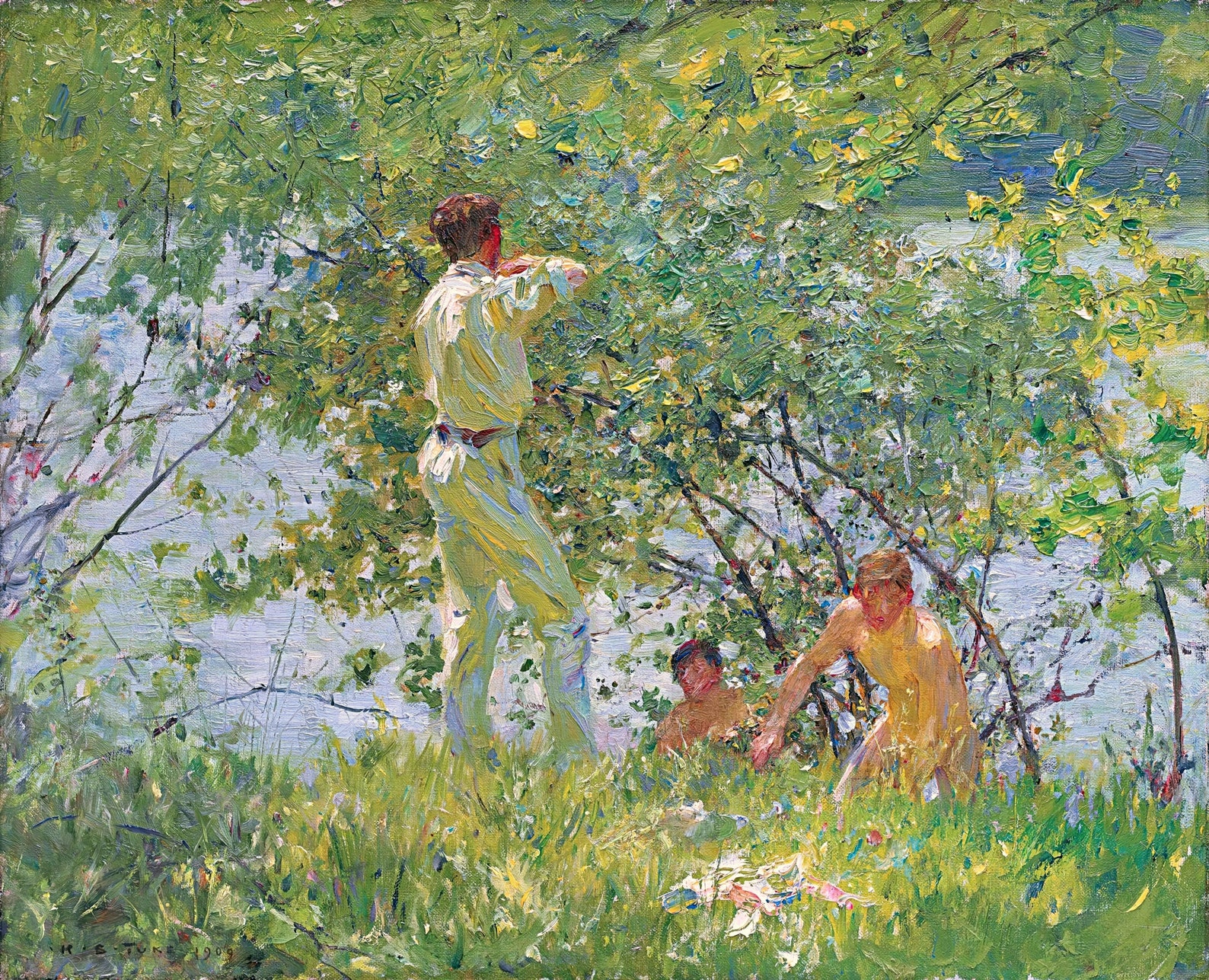 Leafy June Painting by Henry Scott Tuke Art Reproduction - Etsy