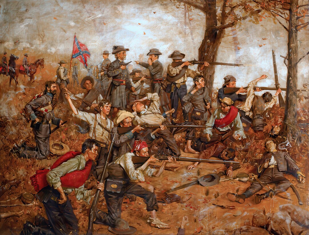 William Gilbert Gaul Holding the Line Painting Reproduction – Giclée ...