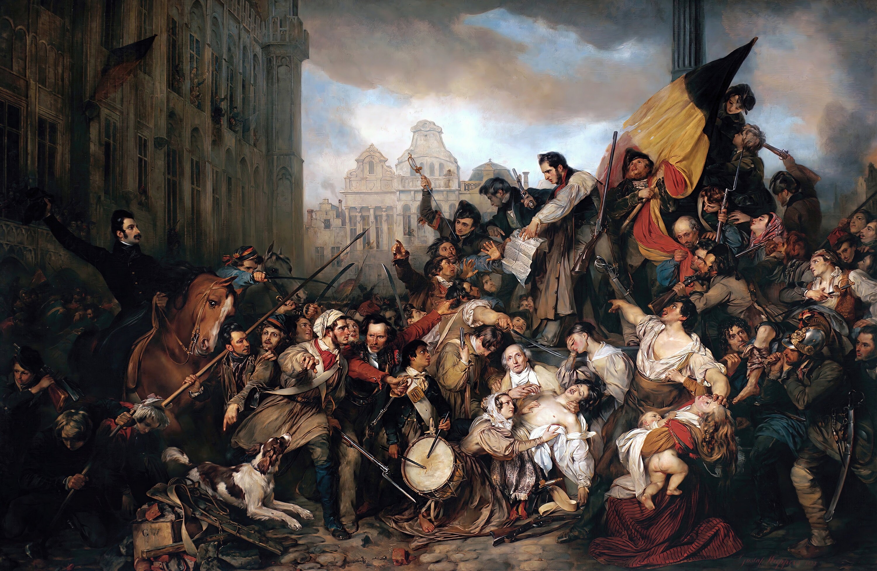Episode of the Belgian Revolution Painting by Gustaf Wappers | Etsy