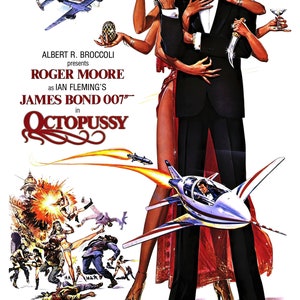 Octopussy Bond 007 Roger Moore Movie Poster Reproduction - Etsy