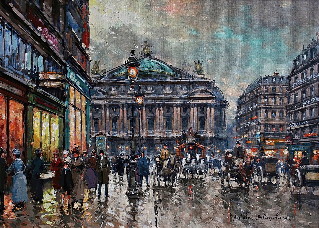 The Palais Garnier Paris Opera House Painting by Antoine Blanchard ...