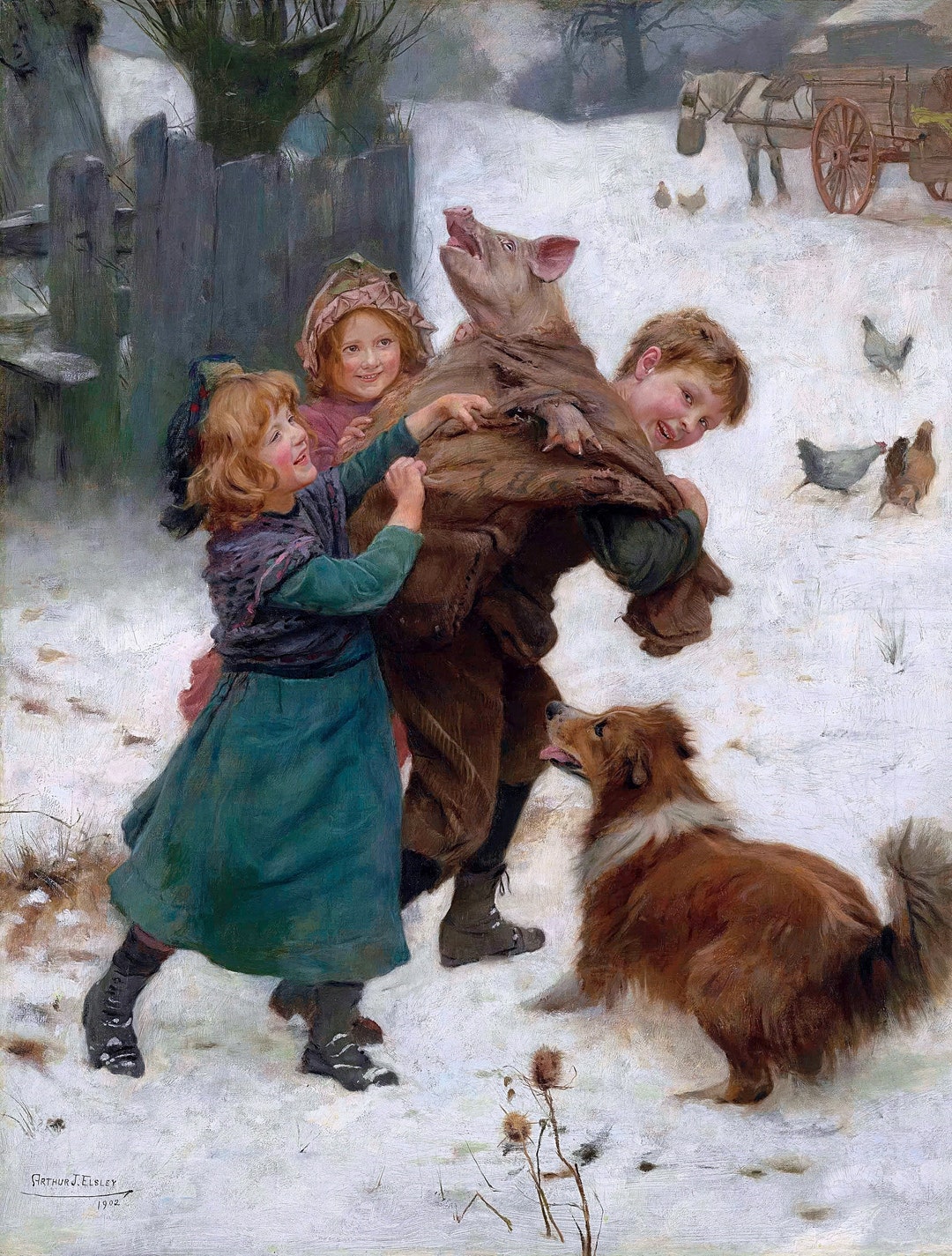 Hold Tight Painting by Arthur John Elsley Reproduction - Etsy