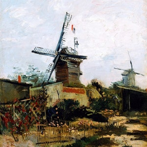 Windmills on Montmartre Painting by Vincent Van Gogh Reproduction - Etsy