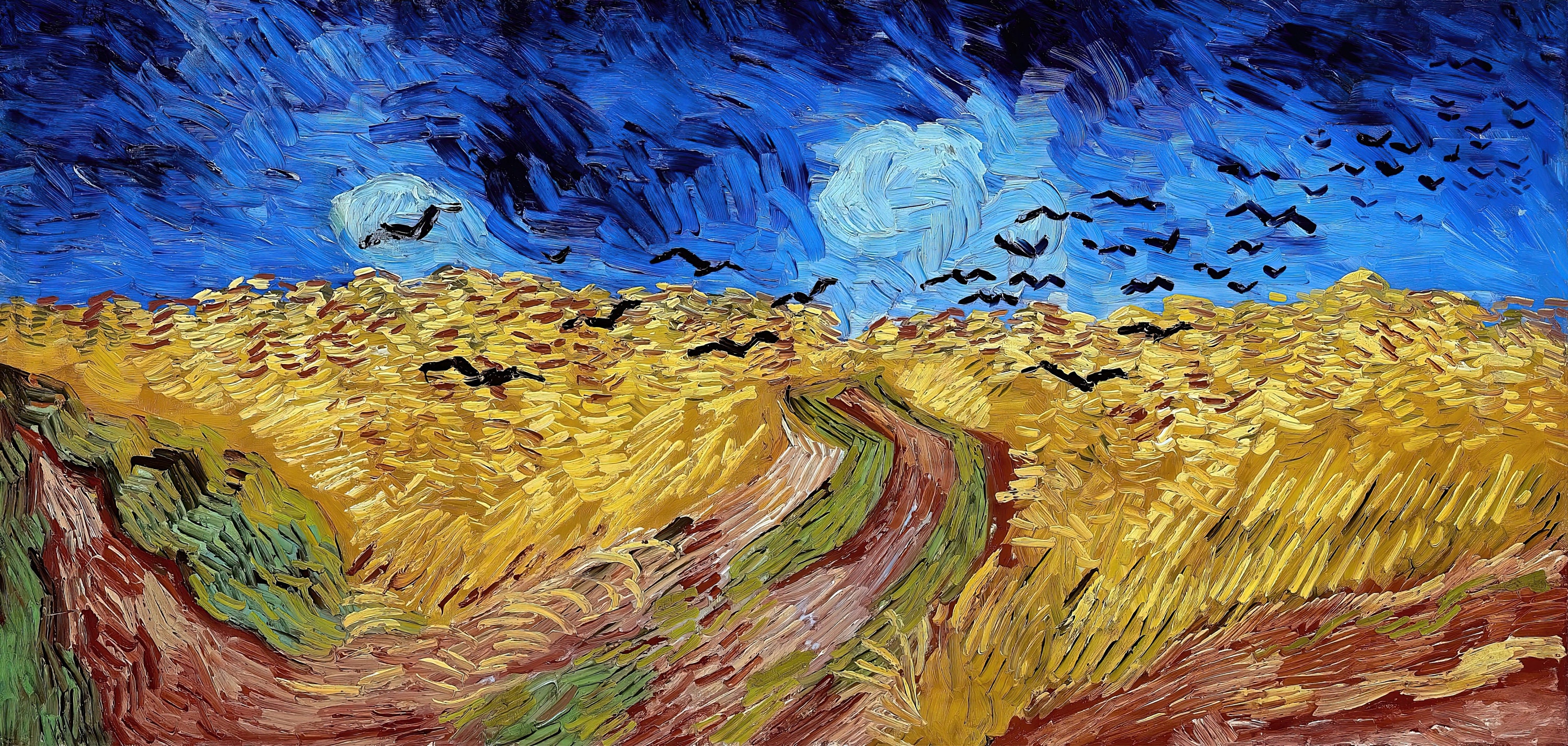 Wheatfield With Crows Painting by Vincent Van Gogh - Etsy