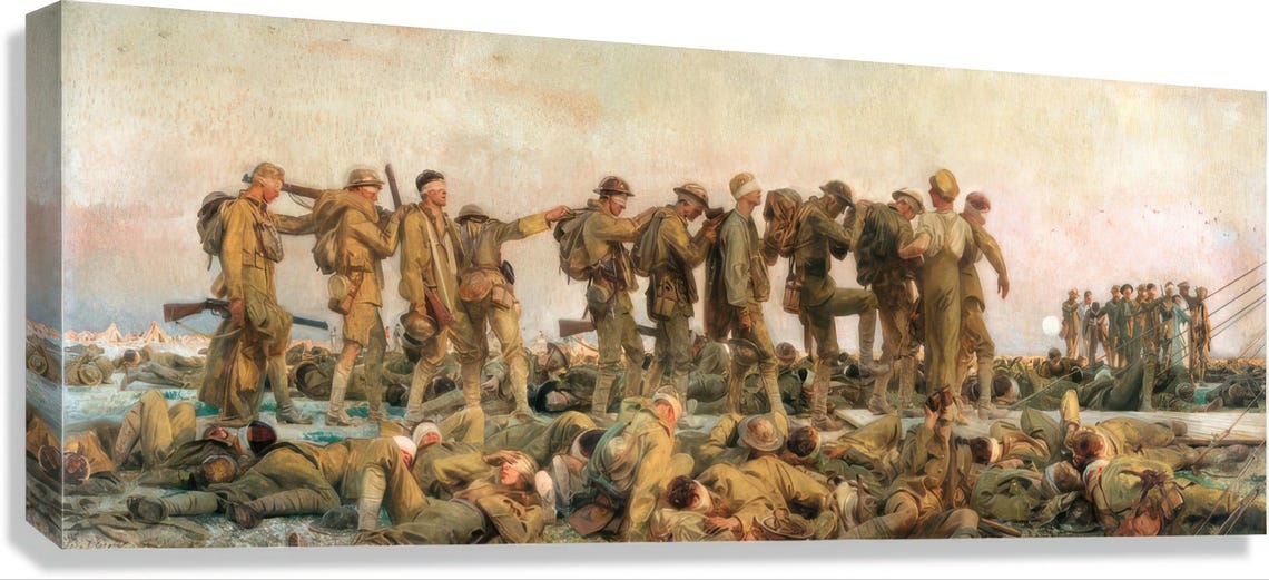 John Singer Sargent Gassed Painting Reproduction – Giclée Canvas/paper ...