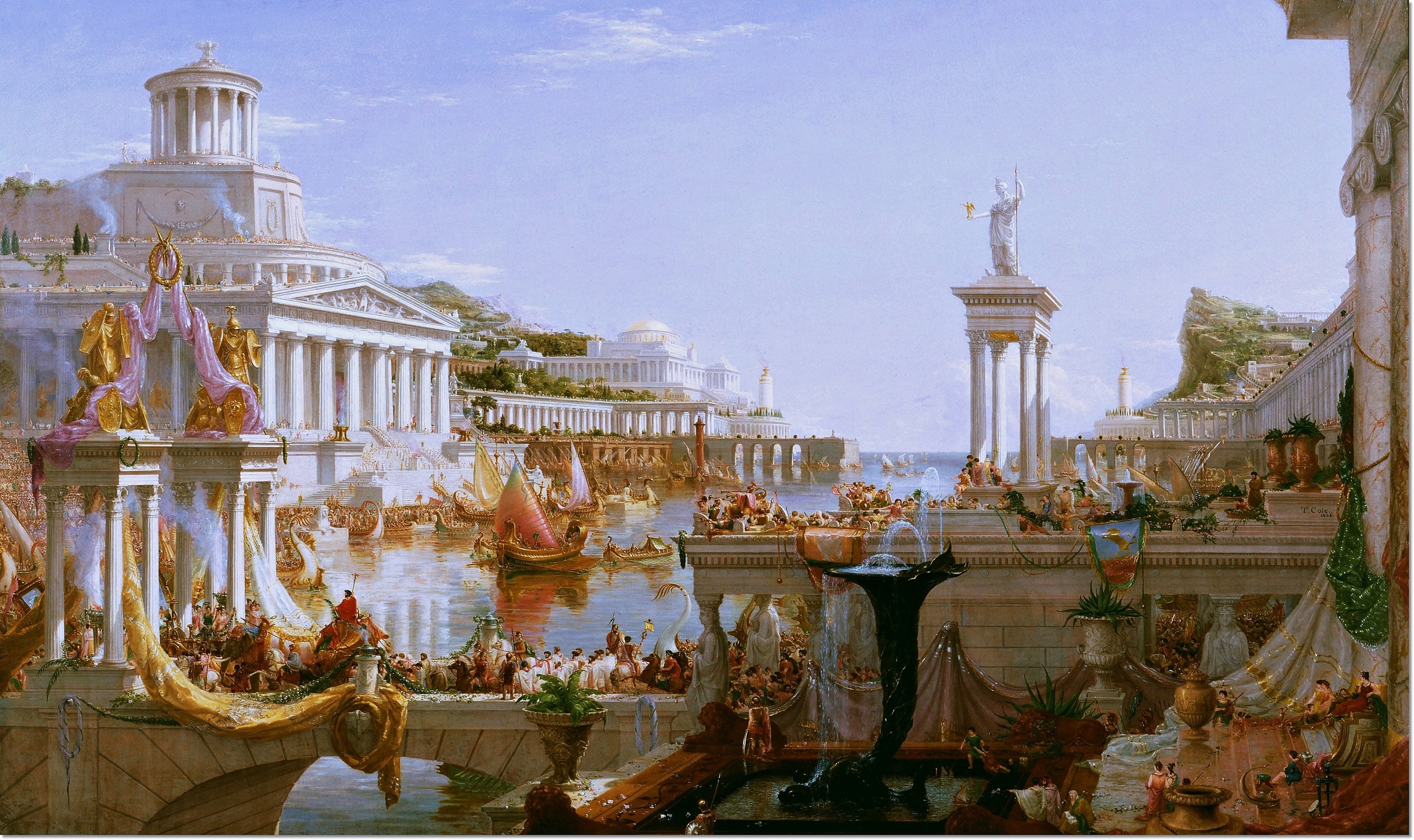 Stretched Canvas The Course of Empire Consummation Painting | Etsy