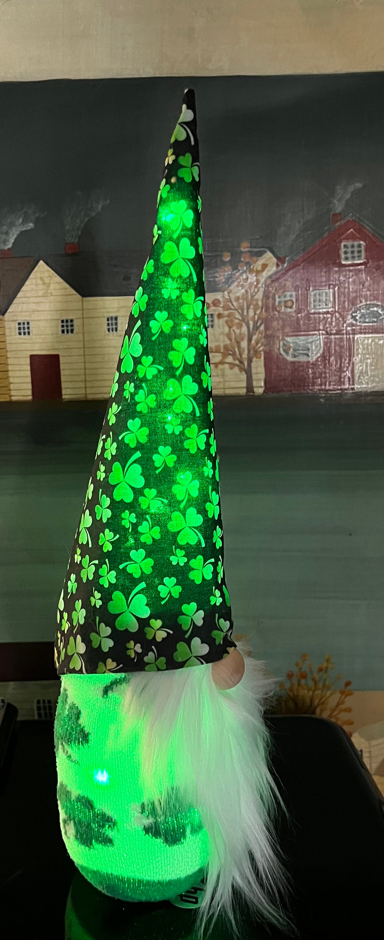 Lucky Gnome, St. Patrick Gnome With Lights - Etsy