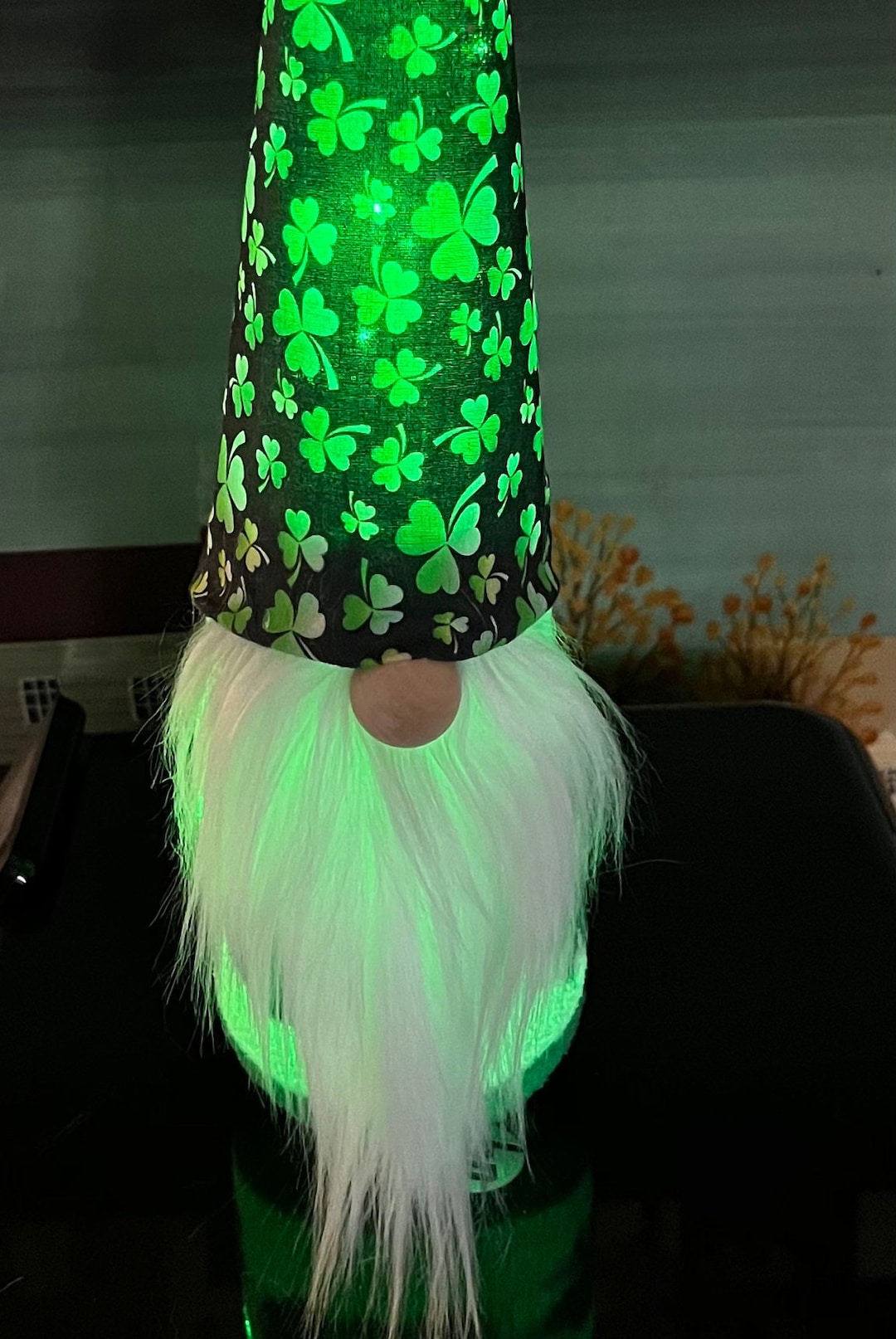 Lucky Gnome, St. Patrick Gnome With Lights - Etsy