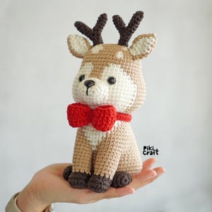 Reindeer Amigurumi Crochet Pattern. Dasher the Reindeer Sitting Crochet ...